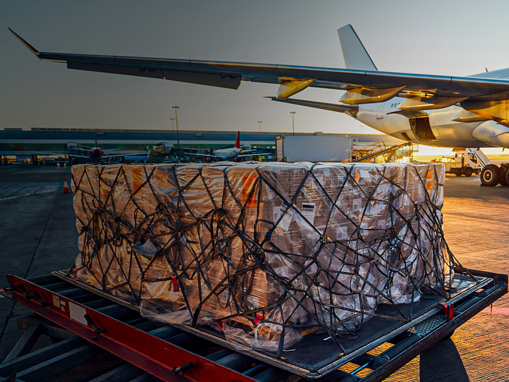 Air cargo being loaded