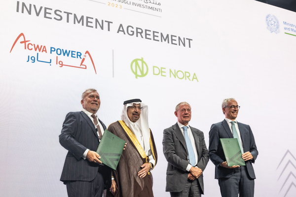 Acwa partners with Italy's De Nora for energy, desal projects