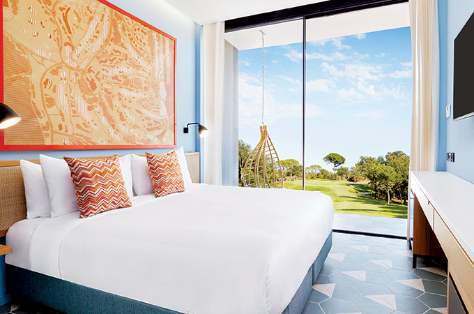 King room with a view at the recently opened Caddy Rooms