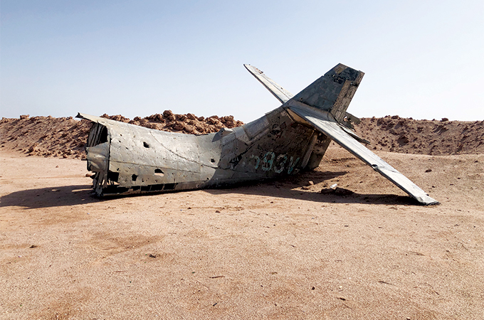 Wreckage of a Catalina seaplane near Ras Gasabah