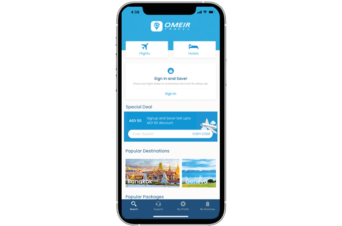 Omeir Travel’s one-stop-shop mobile app