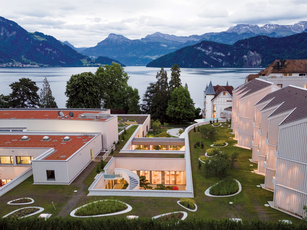 Chenot Palace Weggis on the shores of Lake Lucerne in Switzerland