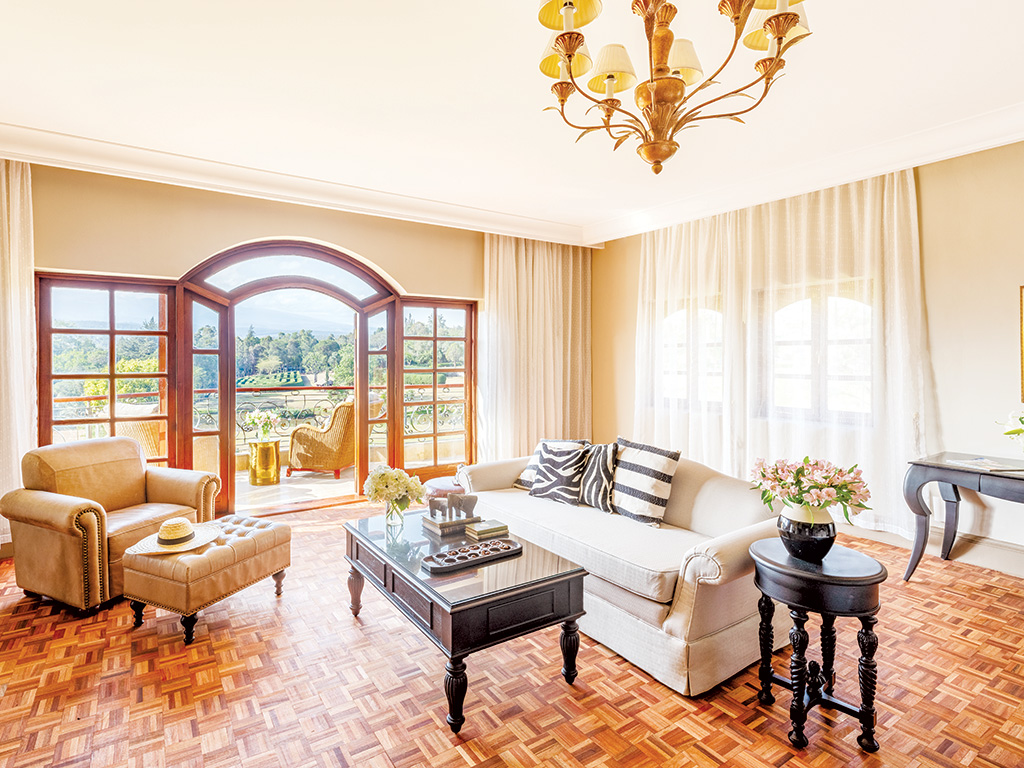 Room with a serene view at Fairmont Mount Kenya Safari Club