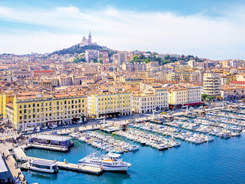 A view of the historical Old Town of Marseille. This year, Marseille ...